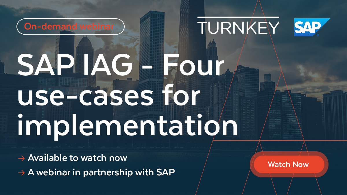 [WEBINAR] SAP IAG - Four use-cases for implementation